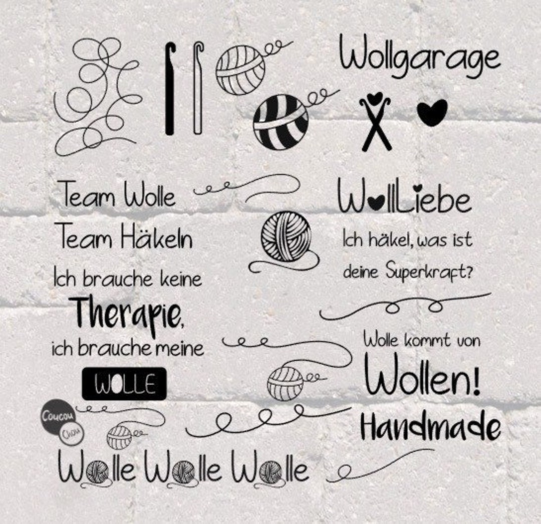 Plotter File Crochet Wool Svg Dxf, Plotter File by Coucouchou - Etsy