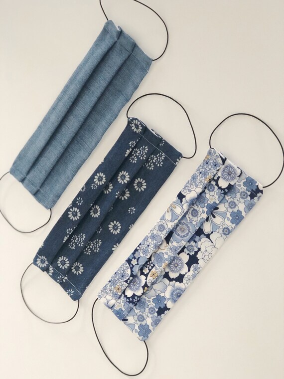 Cotton Face Mask Face Masks Melbourne Pleated Face Mask - Etsy UK