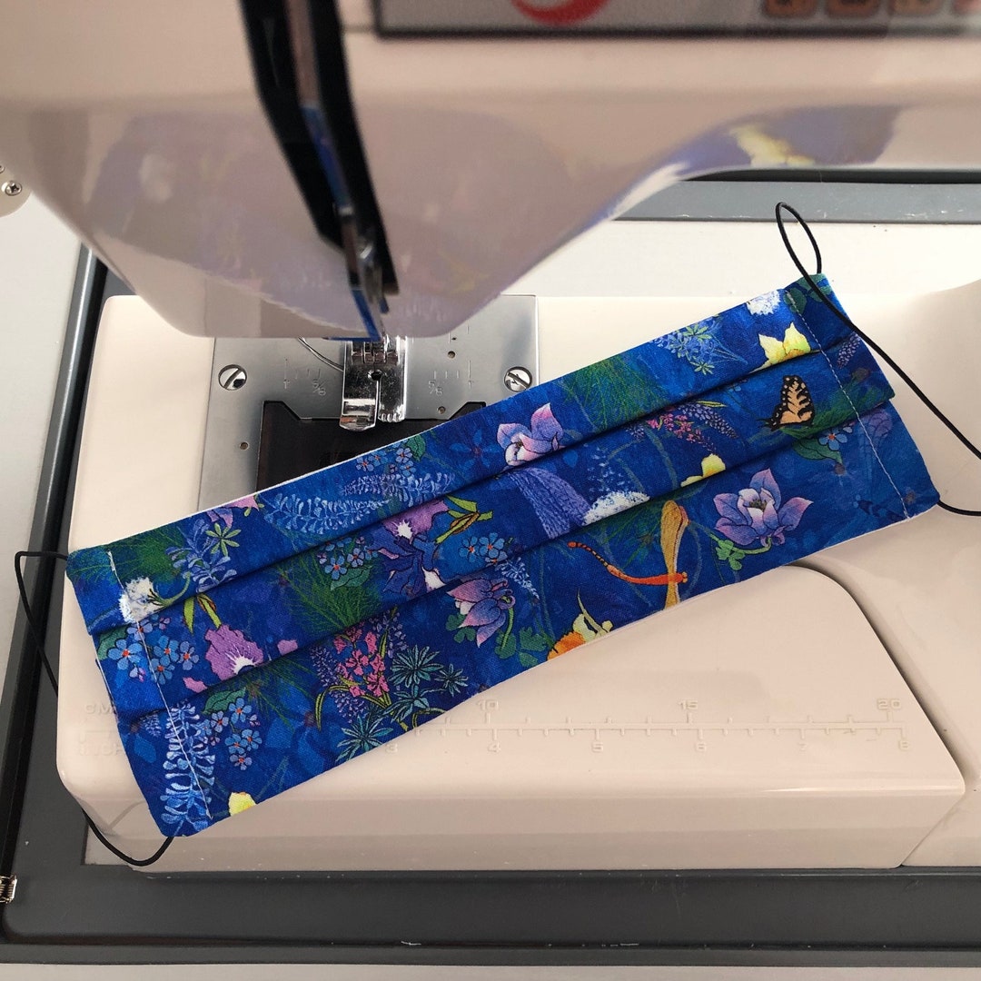 Dragonfly Face Mask, Cotton Face Mask, Pleated Face Mask, Handmade Face ...