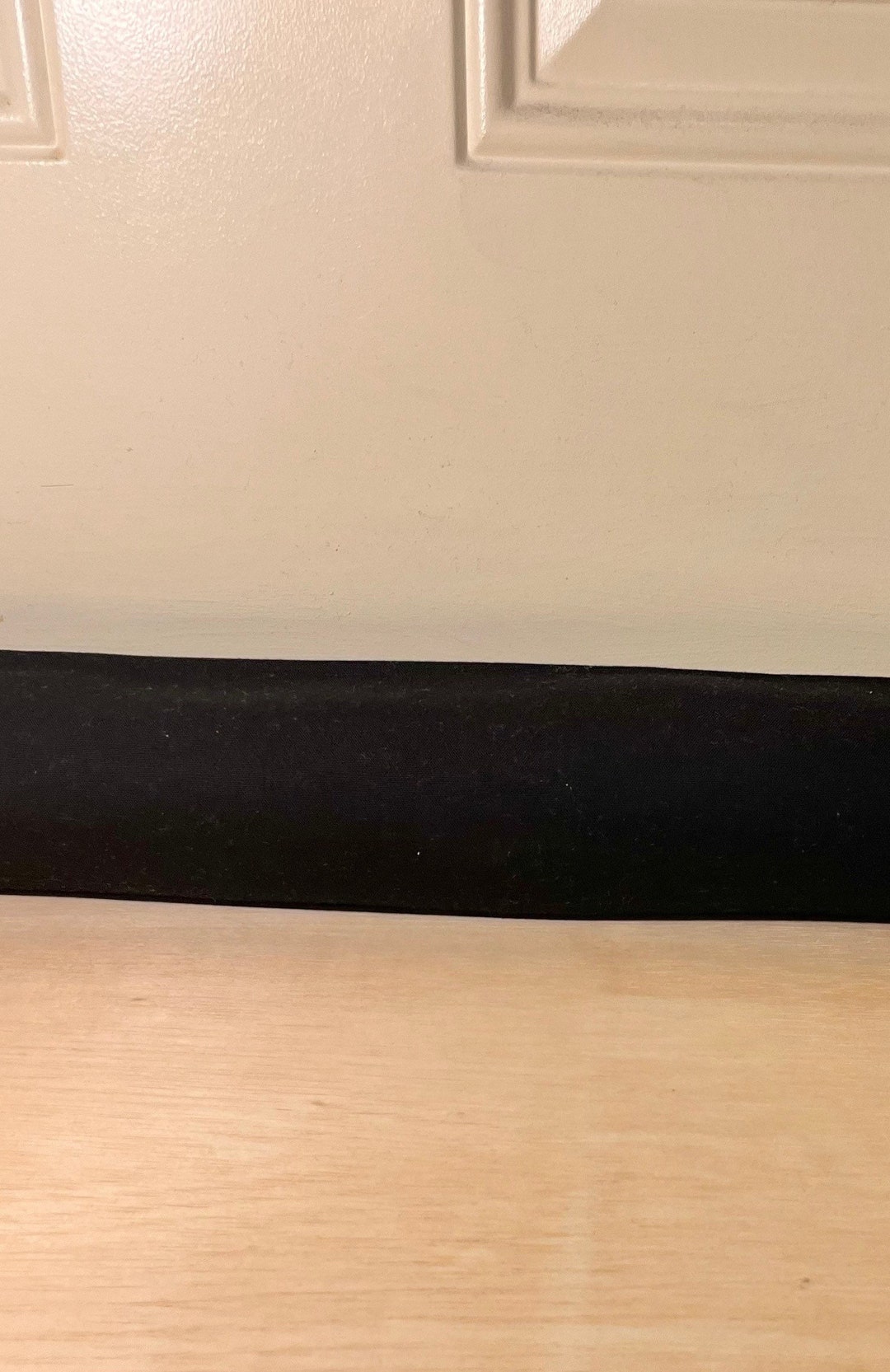 Washable Black Door Draft Stopper With Removable Filled and Weighted ...