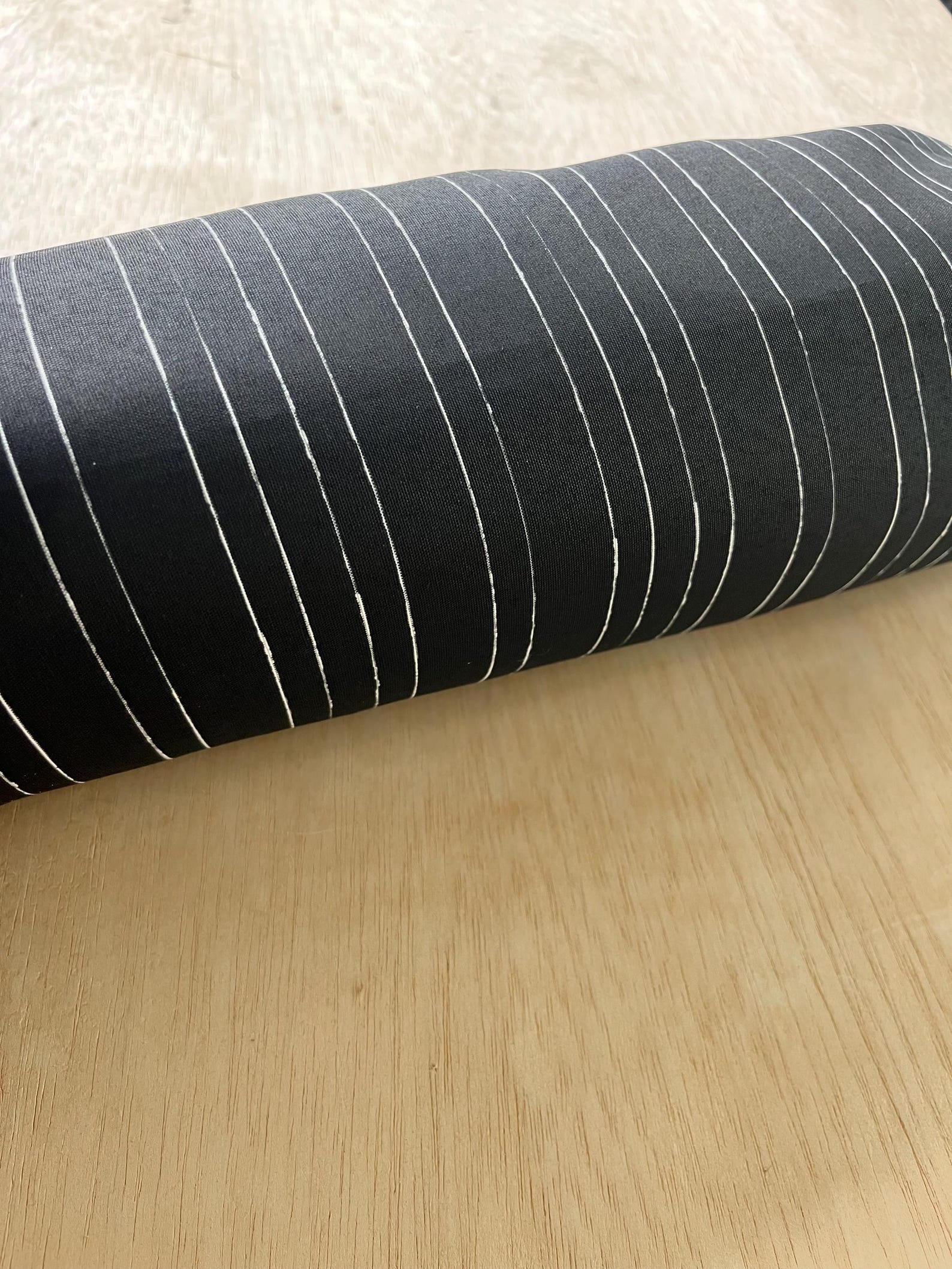 8 Wide Black and White Stripe Door Draft Blocker With Removable Insert ...