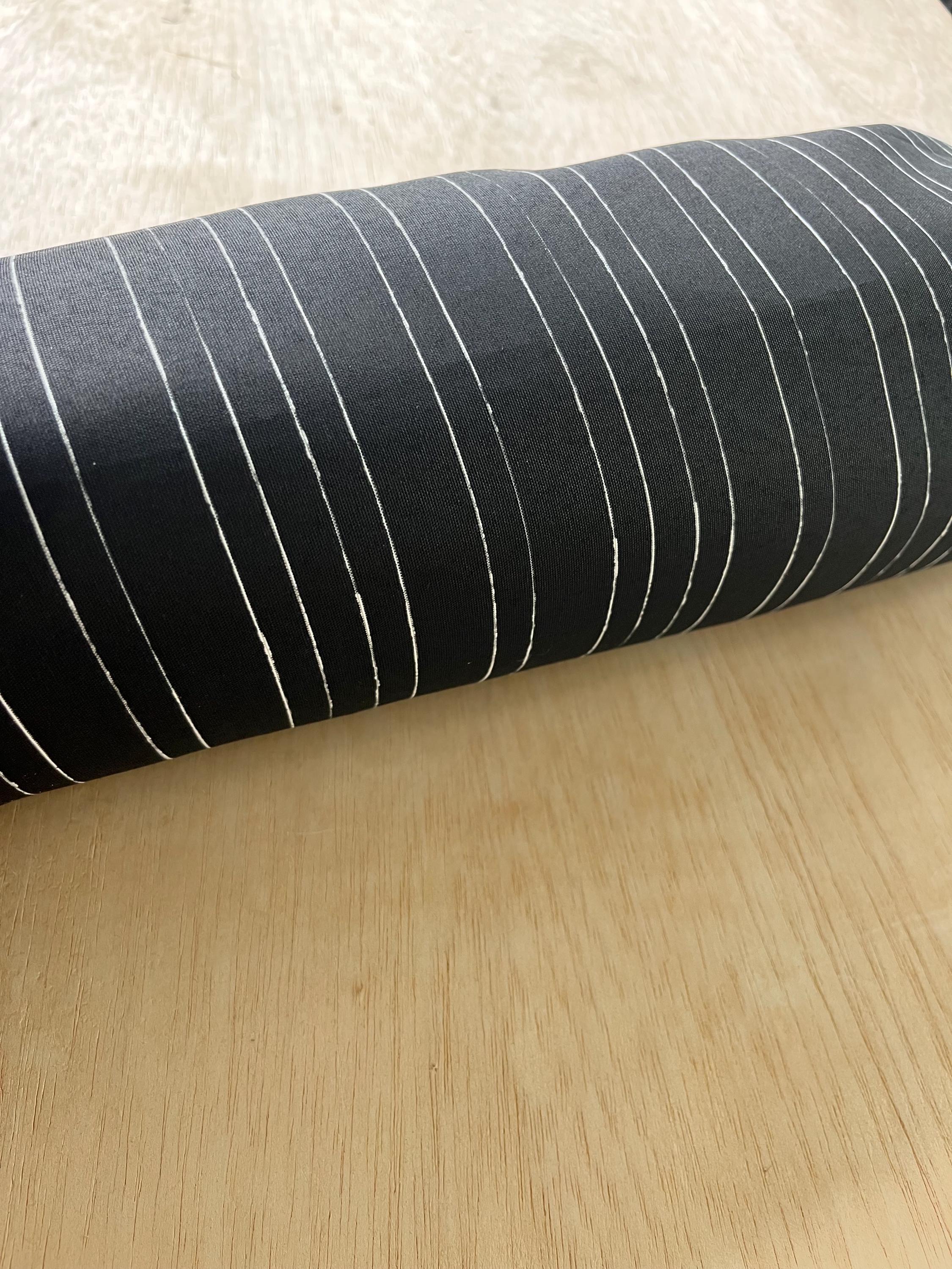 8 Wide Black and White Stripe Door Draft Blocker With Removable Insert ...