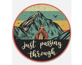 Just Passing Through Sticker - Etsy