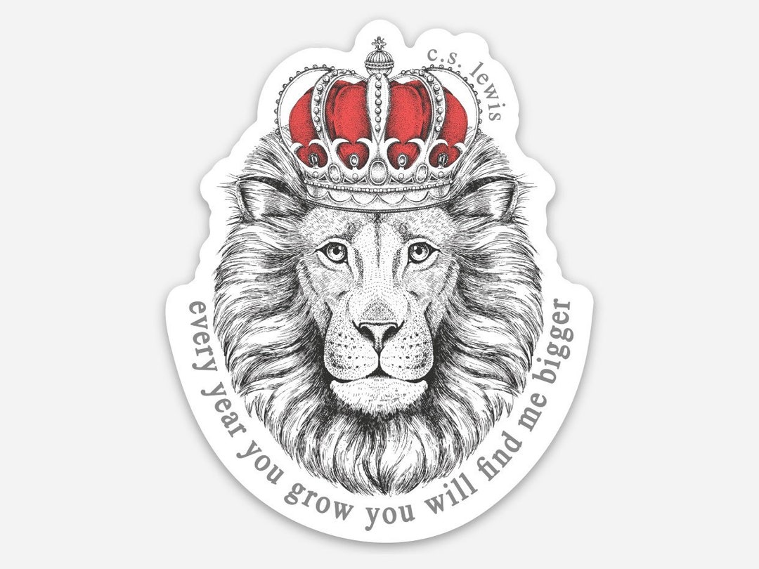 C.S. Lewis Aslan 3in Magnet or Sticker | Chronicles of Narnia ...