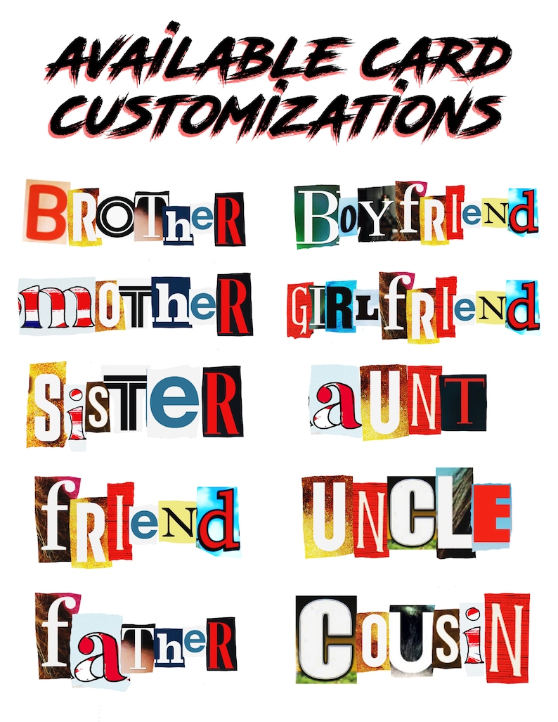 Customizable “ransom Note Birthday Card” - Horror | Funny | Birthday - Etsy