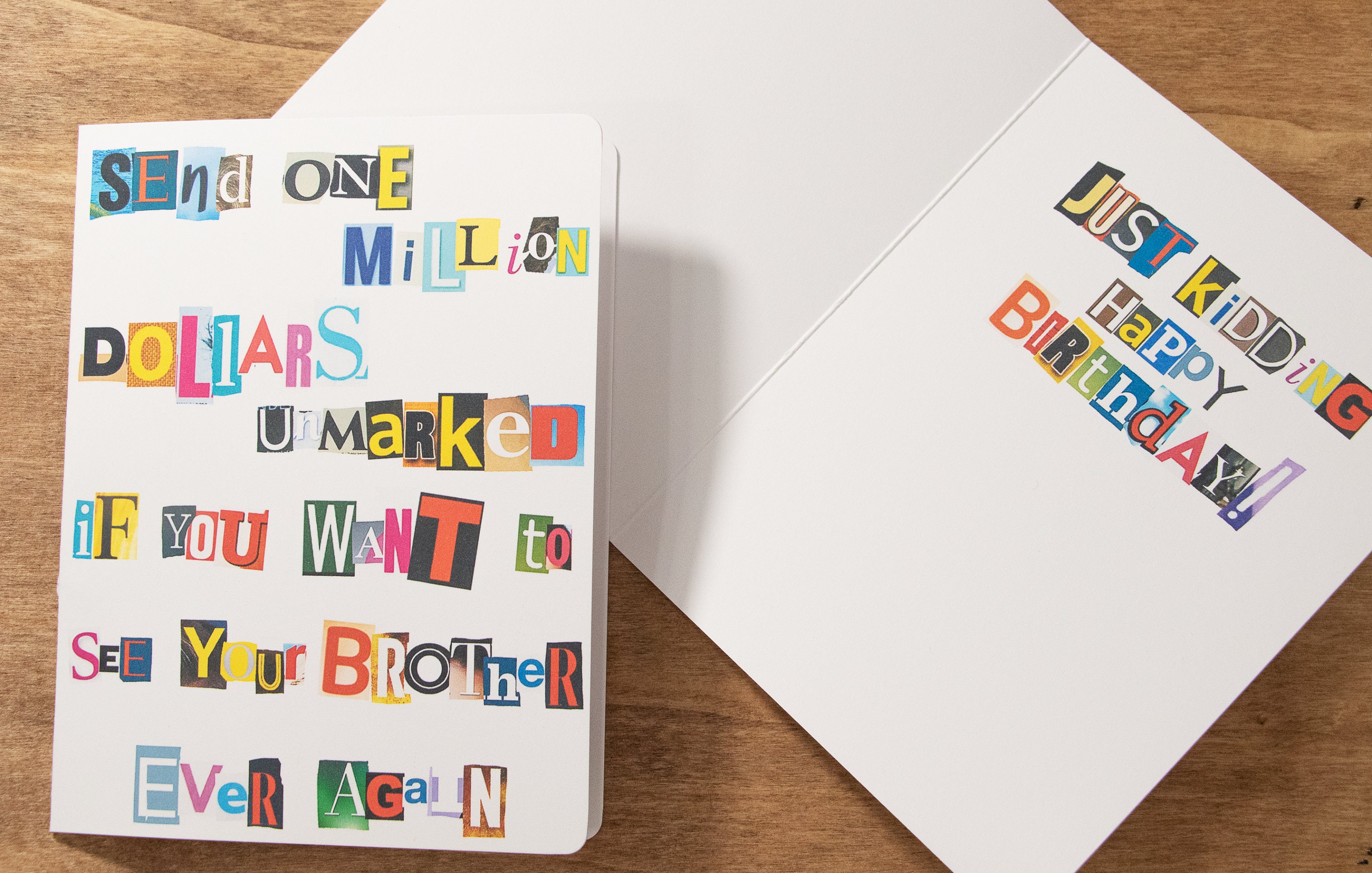 Customizable “ransom Note Birthday Card” - Horror | Funny | Birthday - Etsy
