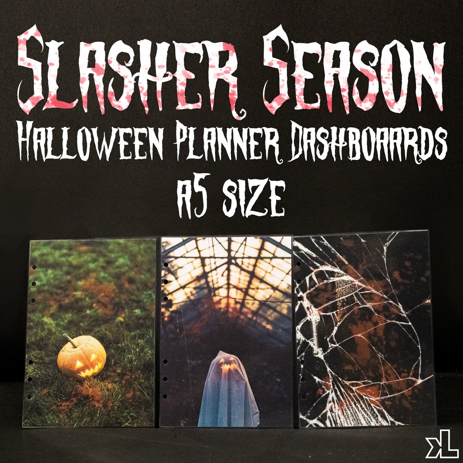 Slasher Season Halloween A5 Planner Dashboards - Punched or Unpunched ...