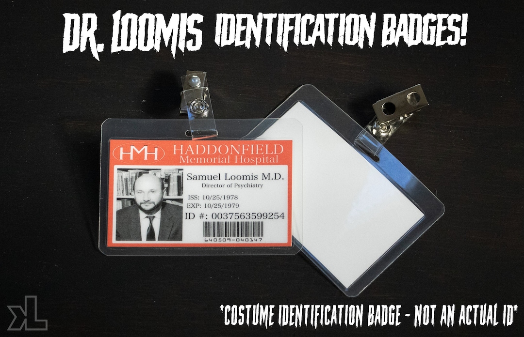 Costume "halloween - Dr. Loomis" Identification Badges - Fun | Costume ...
