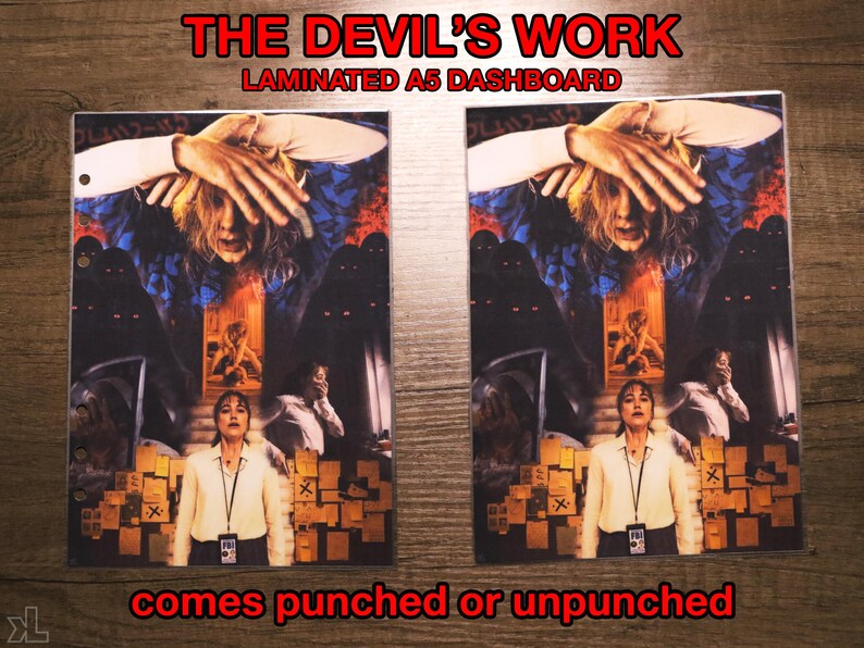 Laminated A5 Planner Dashboard - “the Devil's Work” - Punched or ...