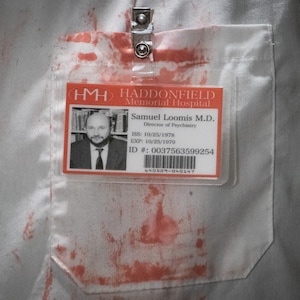 Costume "halloween - Dr. Loomis" Identification Badges - Fun | Costume ...