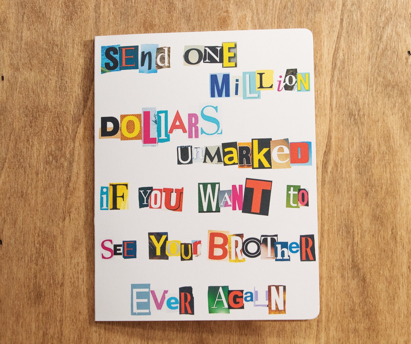 Customizable ransom Note Birthday Card Horror Funny Birthday - Etsy