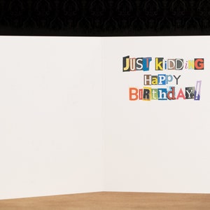 Customizable “ransom Note Birthday Card” - Horror | Funny | Birthday - Etsy