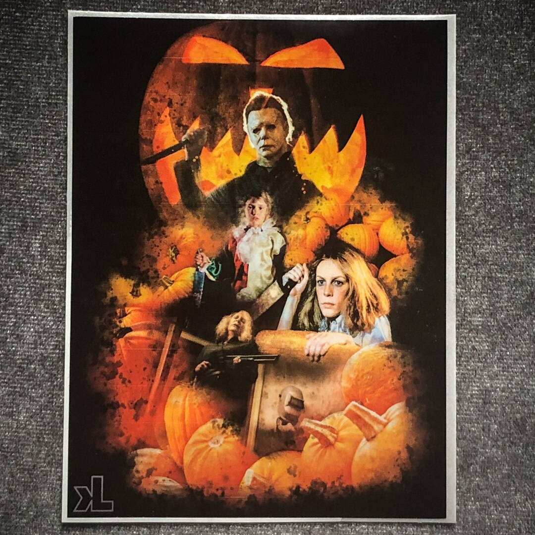 Horror Vinyl Sticker “HALLOWEEN” - Horror | Sticker | Fun - Etsy