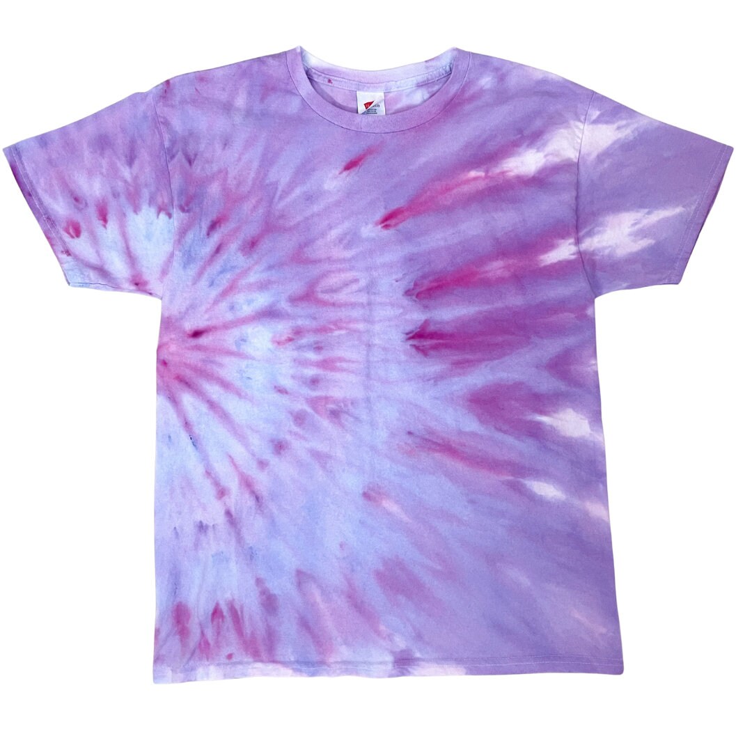 Purple Tie Dye Adult Medium T Shirt, Hand Dyed, Ice Dyed - Etsy