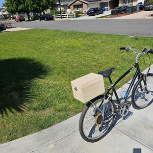 Bicycle Pannier Rear Trunk Lockable Made of Wood - Etsy