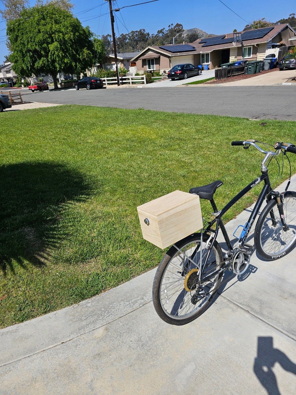 Bicycle Pannier Rear Trunk Lockable Made of Wood - Etsy