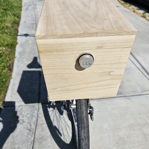 Bicycle Pannier Rear Trunk Lockable Made of Wood - Etsy