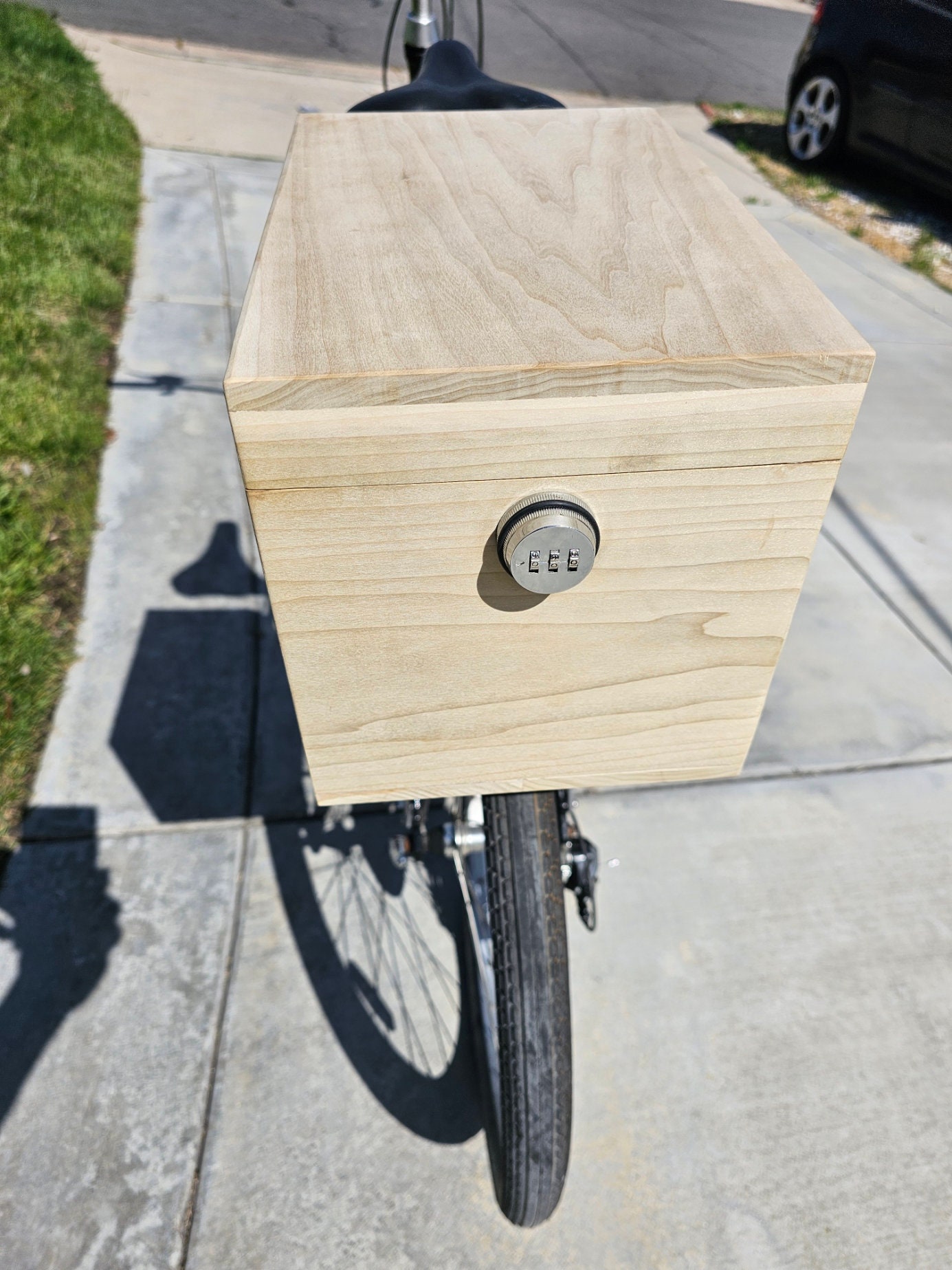 Bicycle Pannier Rear Trunk Lockable Made of Wood - Etsy
