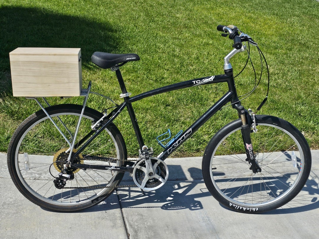 Bicycle Pannier Rear Trunk Lockable Made of Wood - Etsy