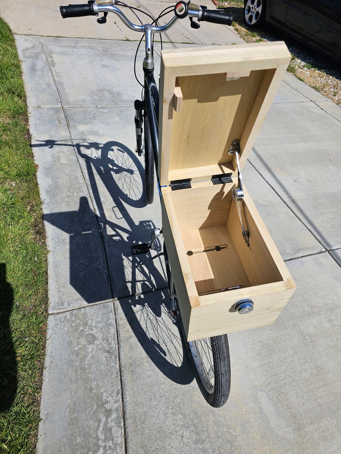 Bicycle Pannier Rear Trunk Lockable Made of Wood - Etsy
