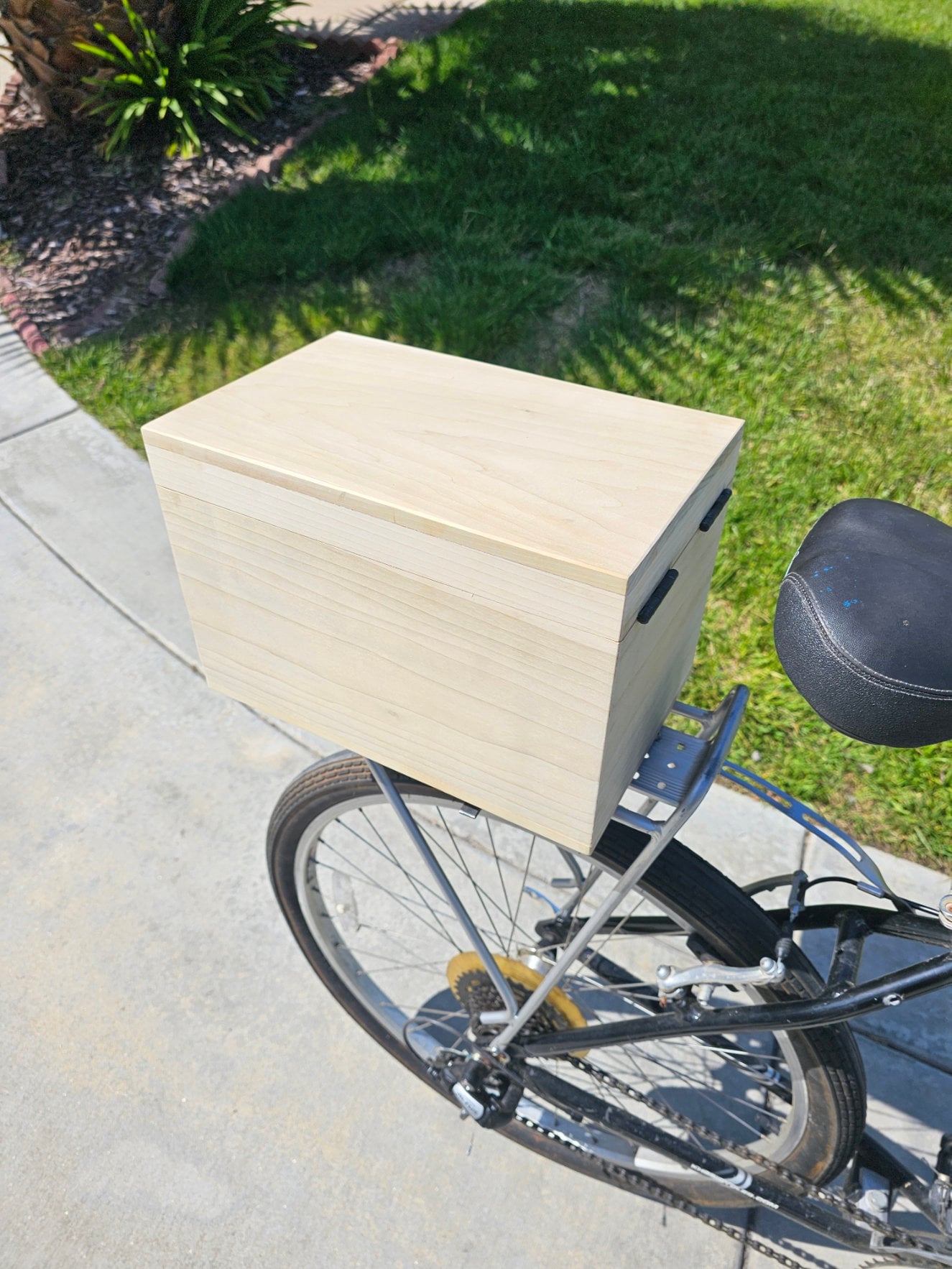 Bicycle Pannier Rear Trunk Lockable Made of Wood - Etsy