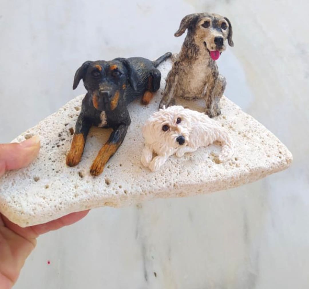 Dog Statue, Dog Sculpture, Dog Portrait Clay, Customized Clay Dog ...