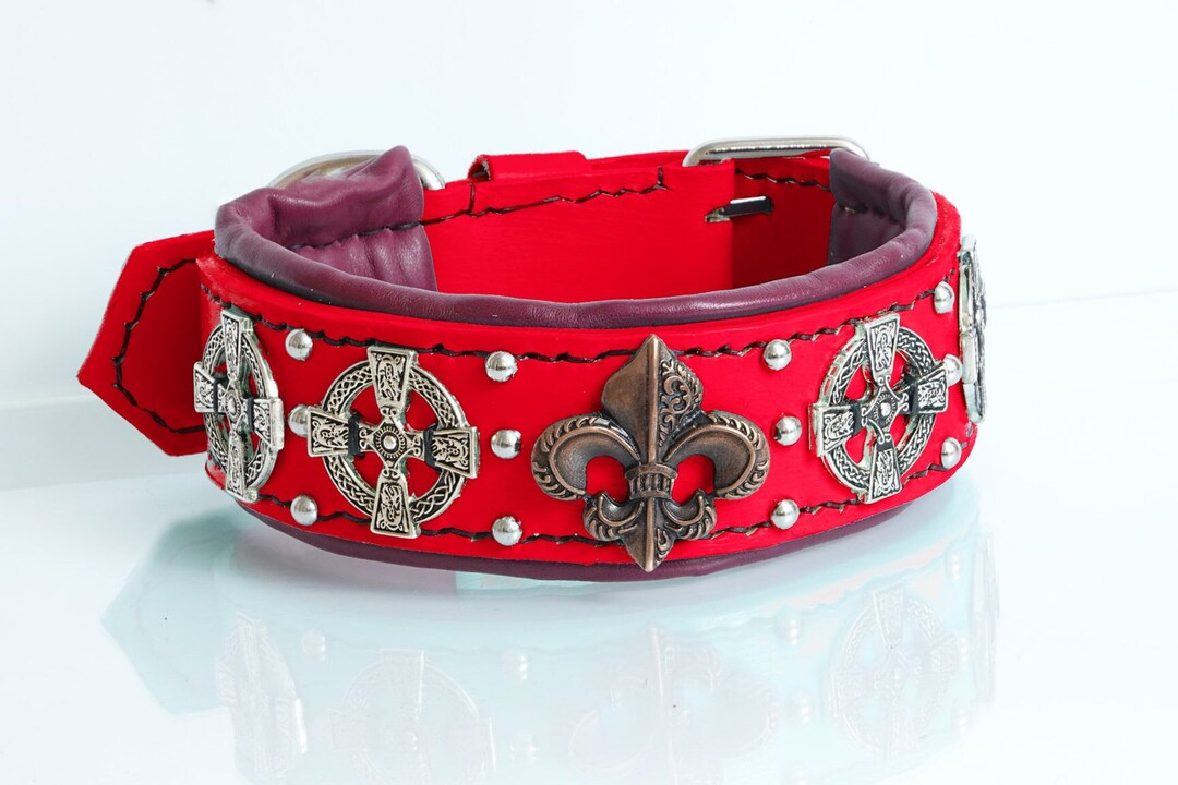 Dog Collar for Amstaff, Leather Dog Collar for Shar Pei, Bully Micro ...