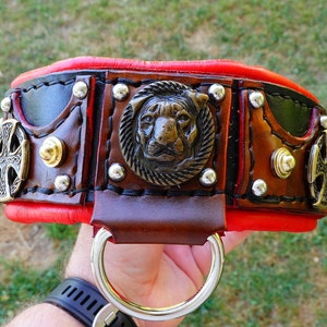 American Bully Leather Dog Collar Handmade , Bully Collar , Padded Dog ...