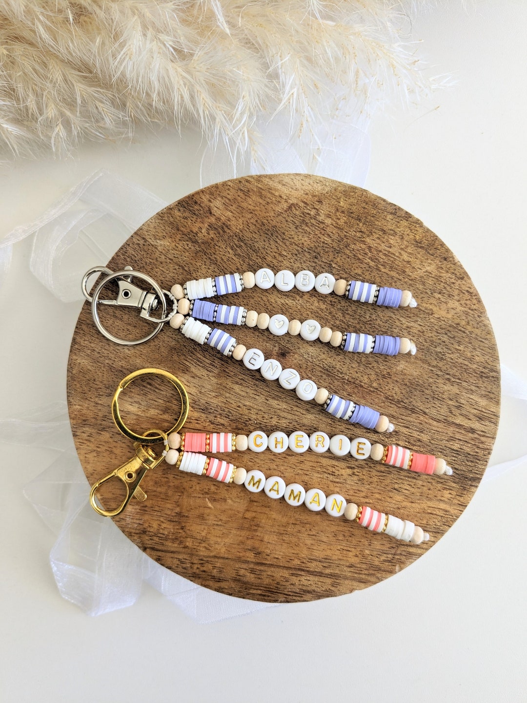 Personalized Key Ring, Handbag Jewelry, First Name Key Ring, Message ...