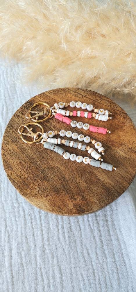 Personalized Key Ring, Customizable Handbag Jewel, First Name Key Ring ...