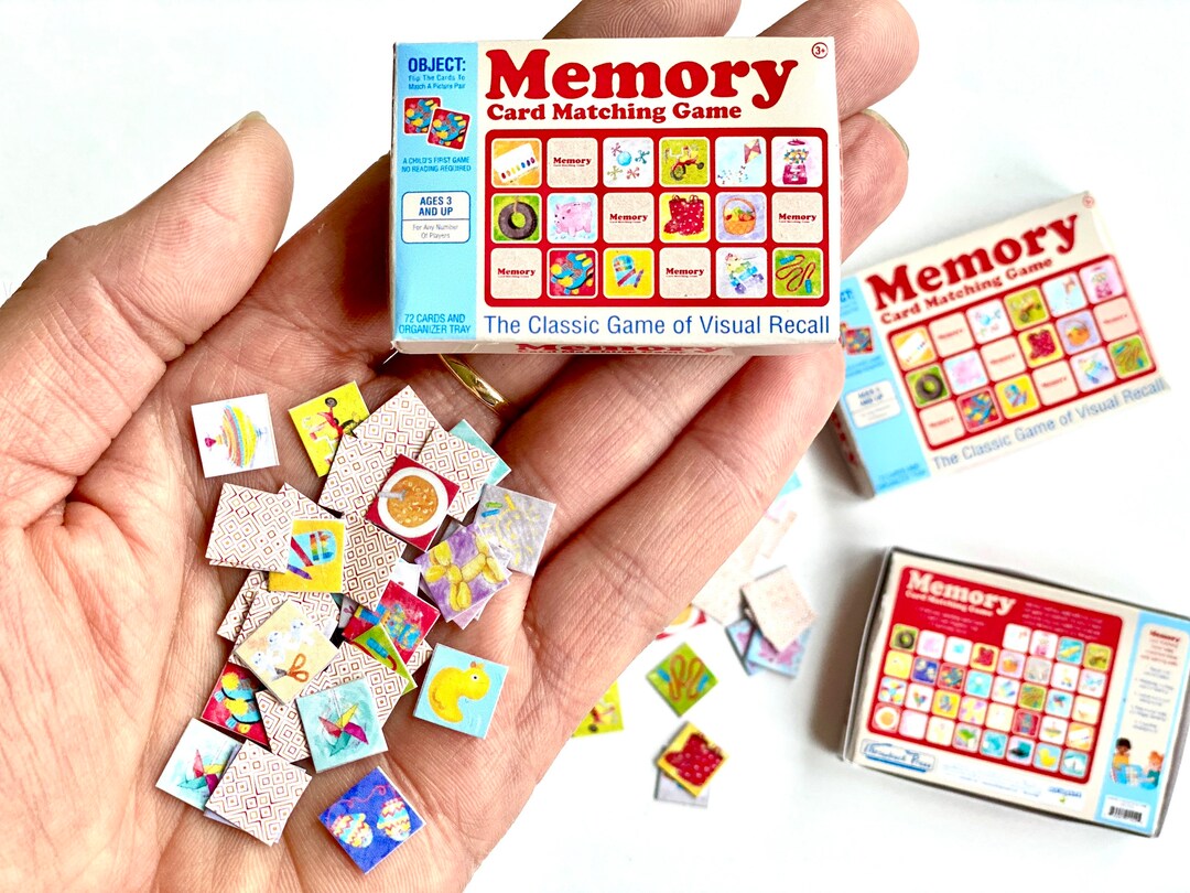 Miniature Memory Game for Fashion Dolls Bjd Dolls and Dollhouse Diorama ...