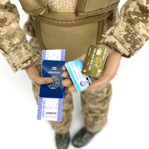 Miniature Passport, Credit Card, Driving License, Boarding Pass, for ...