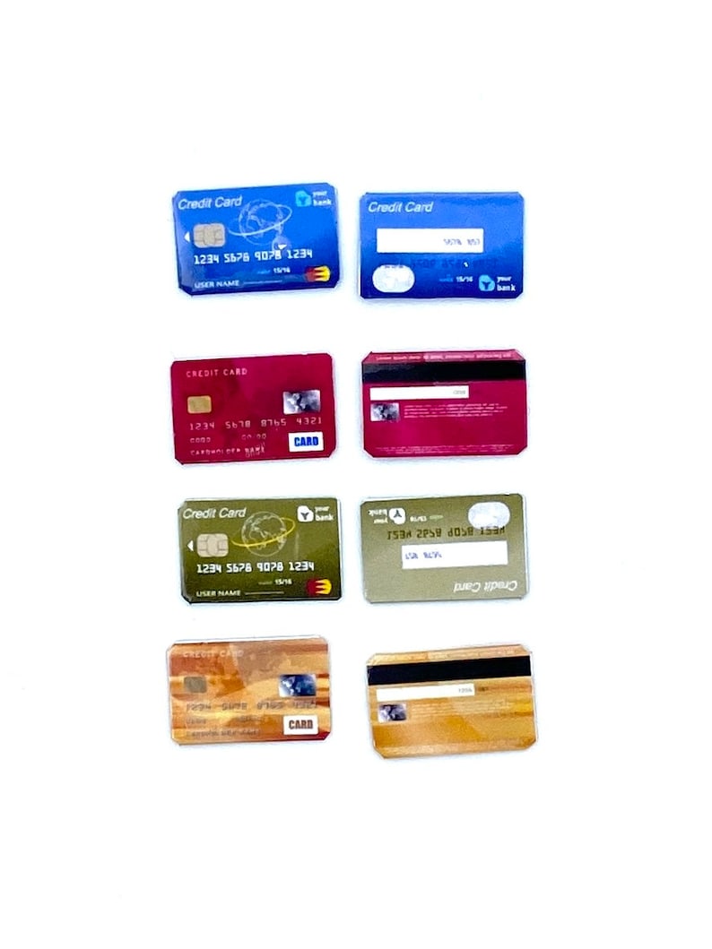Miniature Passport, Credit Card, Driving License, Boarding Pass, for ...