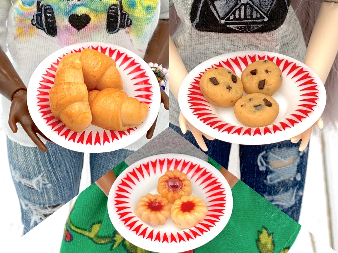Miniature Cookies Jam Ring Croissant Chocolate Chip Cookie for - Etsy