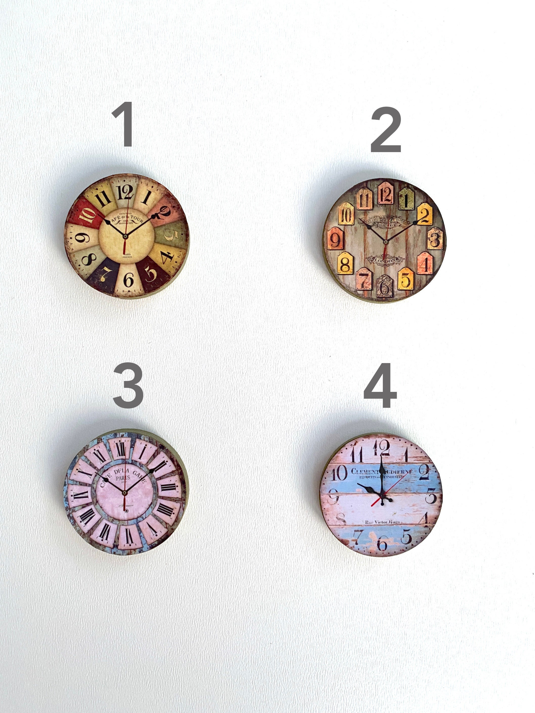 Miniature Vintage Wall Clock for Dollhouse Diorama Study | Etsy