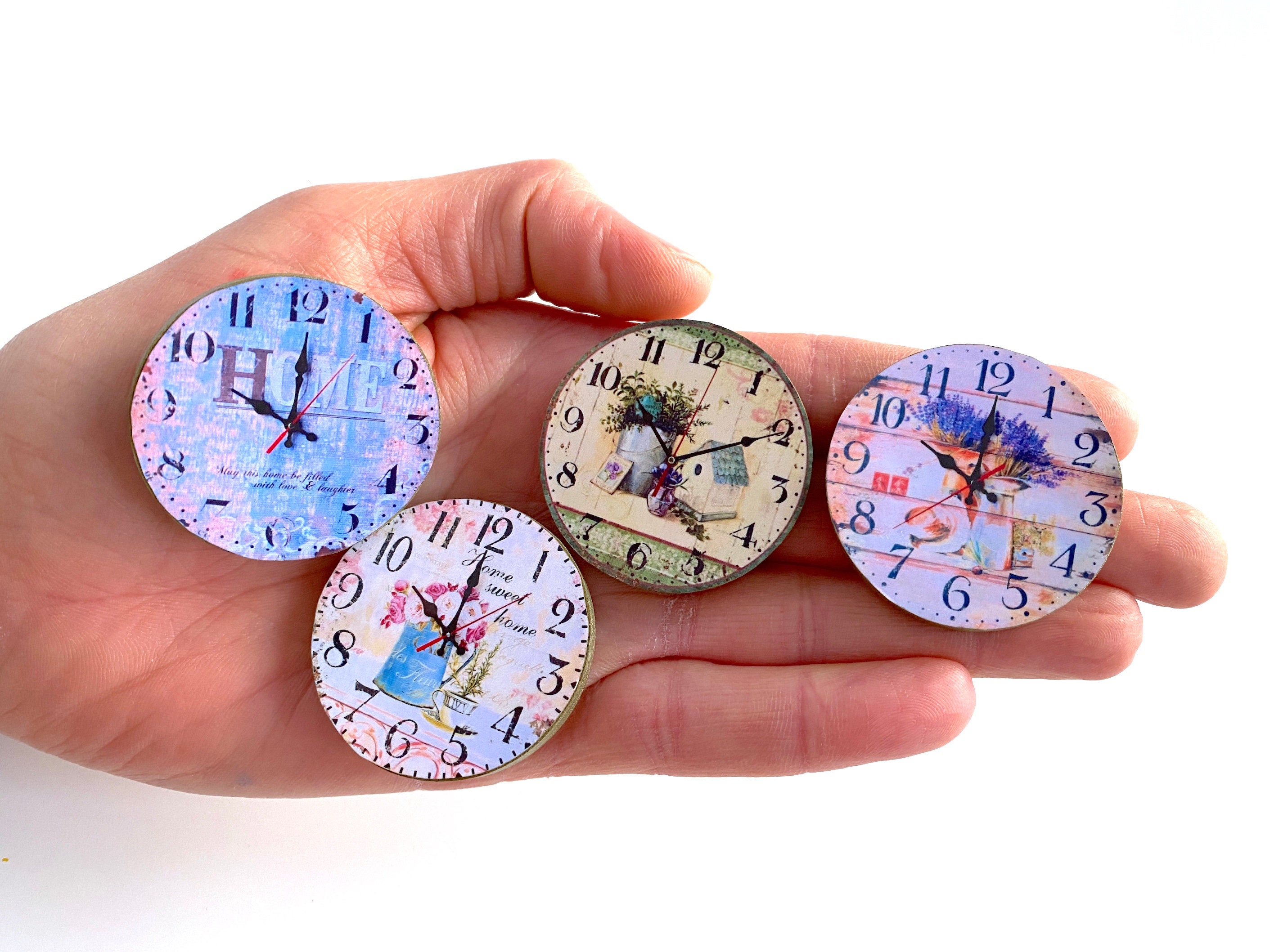 Miniature Vintage Wall Clock for Dollhouse Diorama Study | Etsy