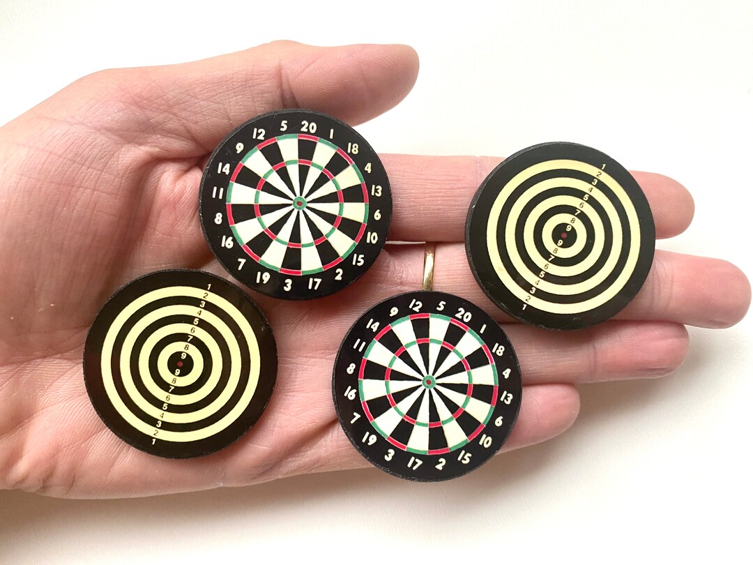 Miniature Dart Board Darts for Dollhouse Bar Games Room Pub Accessory ...