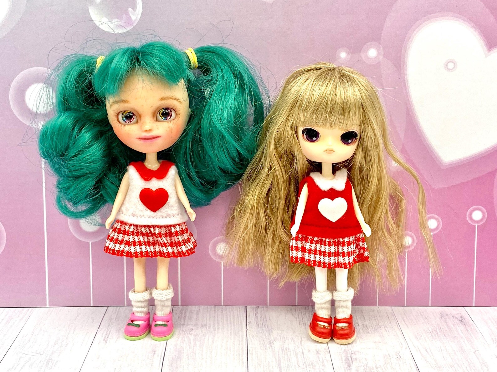 Mini Dress With Heart for Doll Petite Blythe, Dollcena, LPS Blythe ...