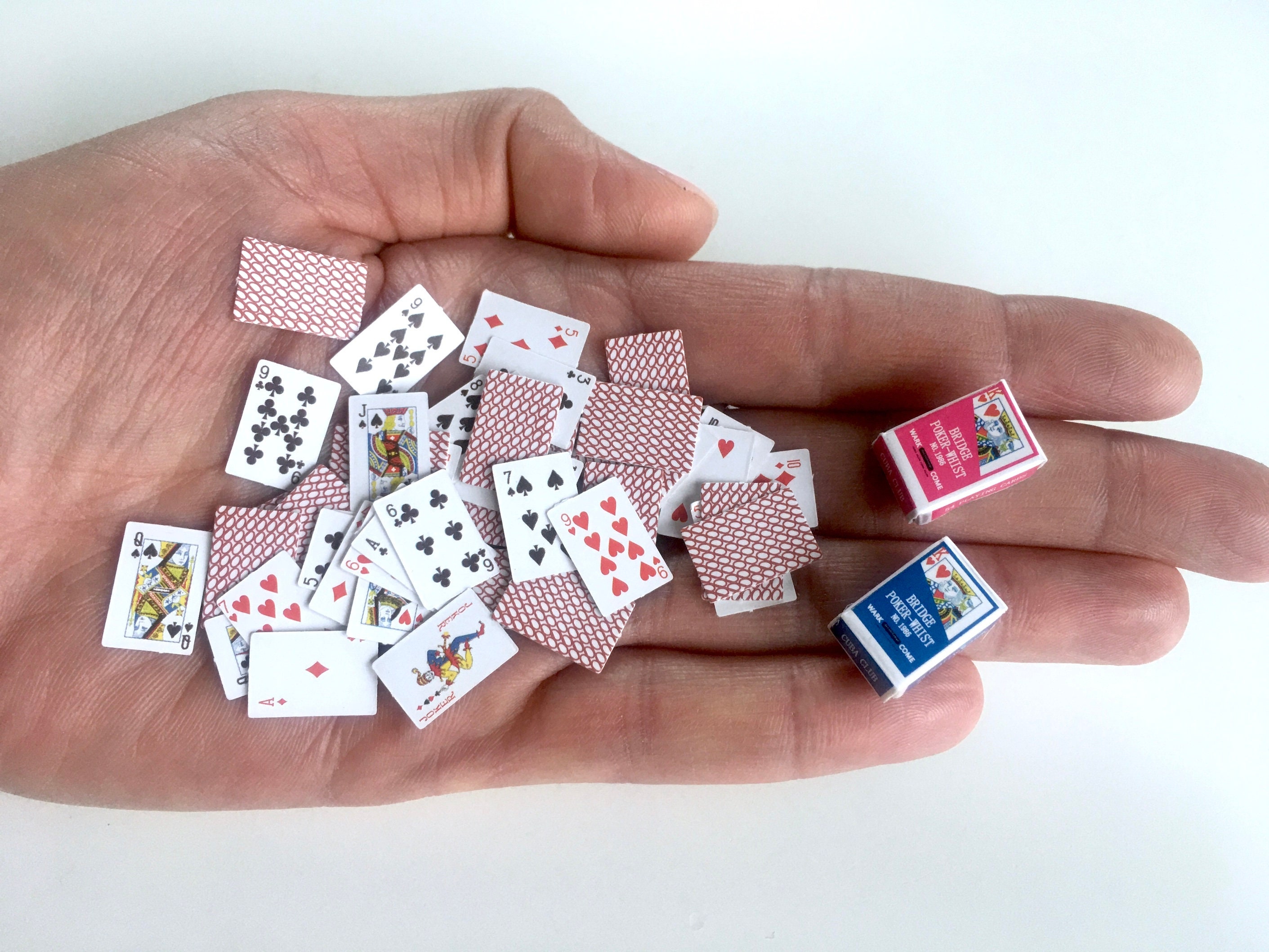 Dollhouse Making 1:12 Scale Playing cards Dollhouse Miniature Toy Doll ...