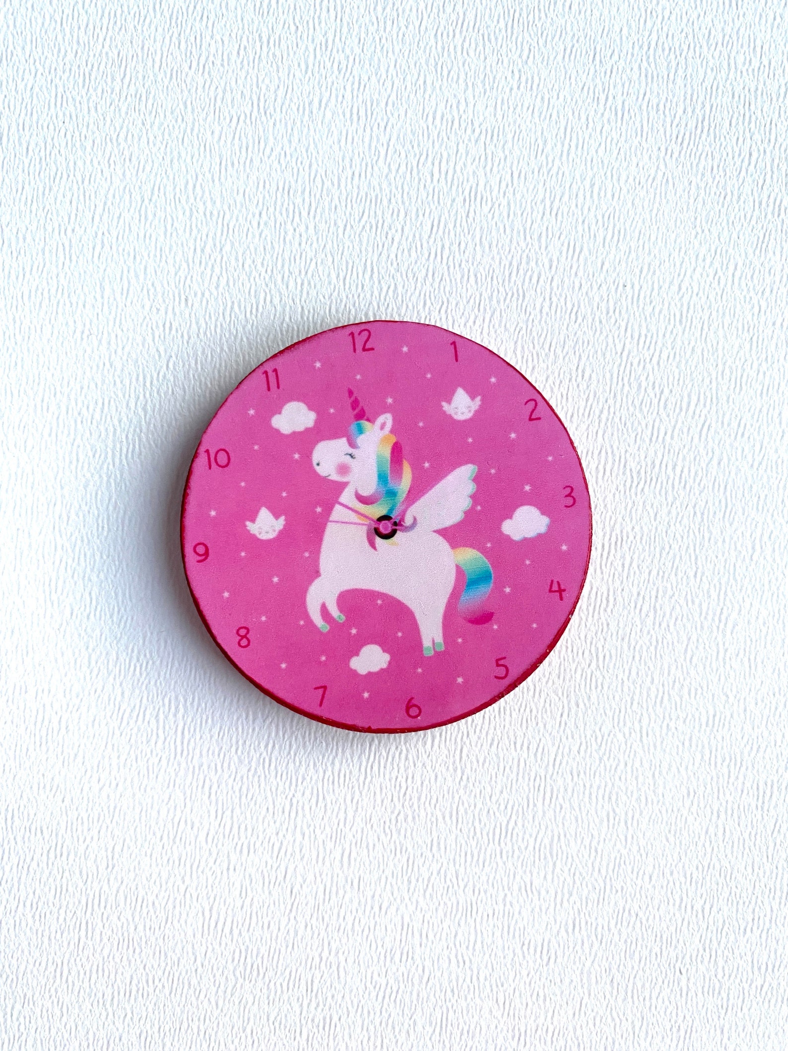 Miniature Kids Wall Clock With Unicorn for Dollhouse Nursery Baby Room ...