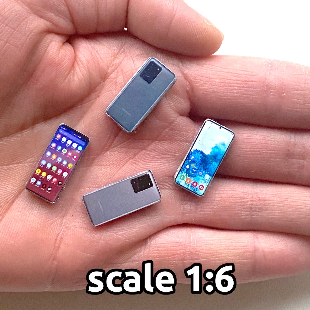 Miniature Phone Samsung Galaxy Scale 1:6 for Fashion Dolls Blythe Puki ...