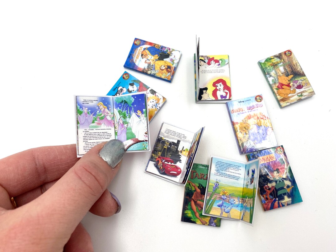 Set of 5 Random Miniature Disney Books for Dolls Children - Etsy