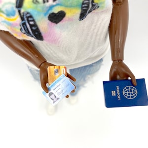 Miniature Passport, Credit Card, Driving License, Boarding Pass, for ...