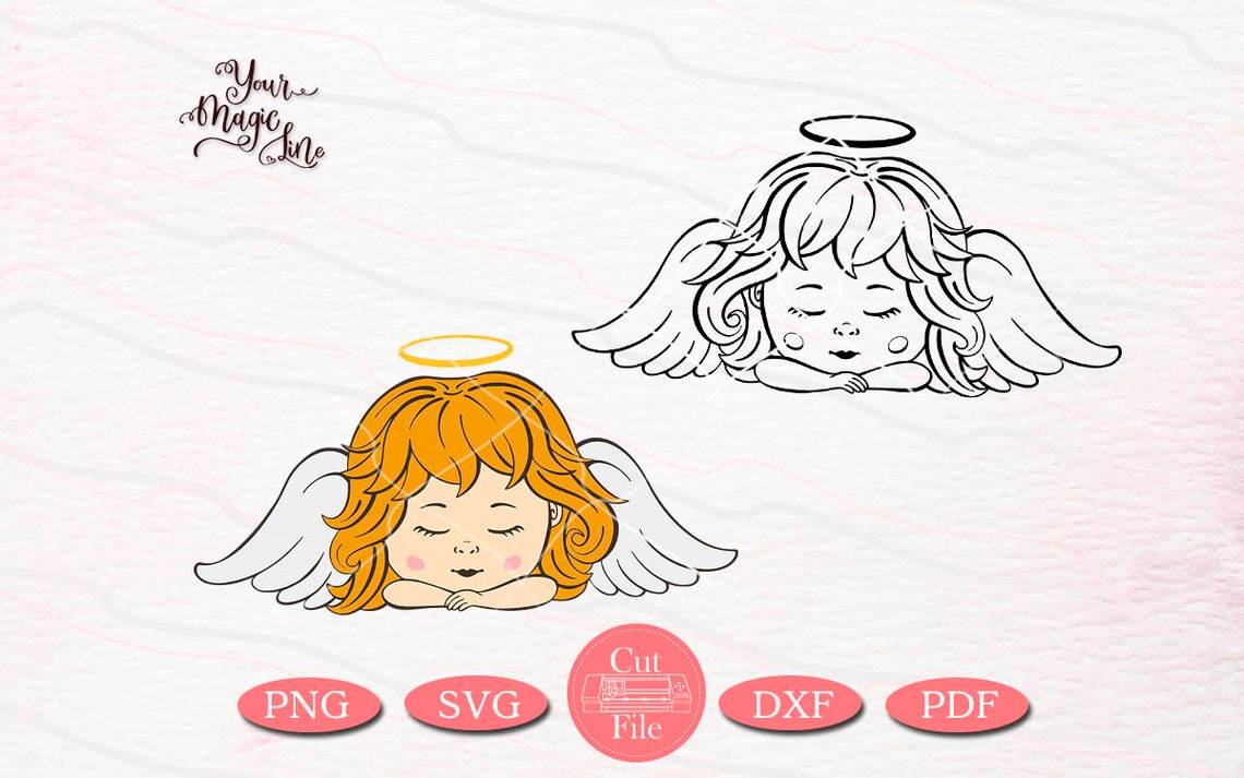 Baby Angel Cut File SVG DXF PNG - Etsy
