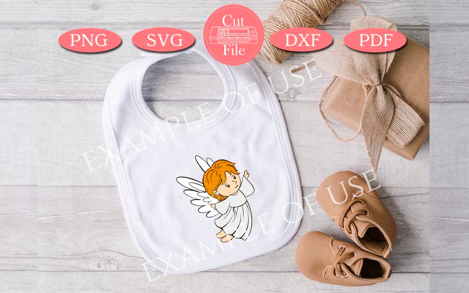 Baby Angel Cut and Print File SVG DXF PNG Pdf - Etsy