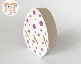 SVG File: 3D Easter Egg Gift Box / Treat Box / Favor Box Cut File With ...