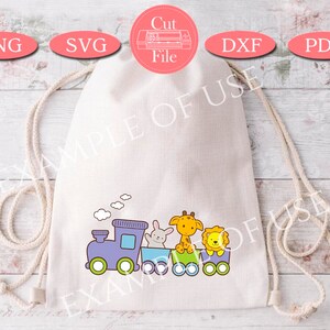 Train With Animals Cut and Print File SVG DXF PNG Pdf - Etsy