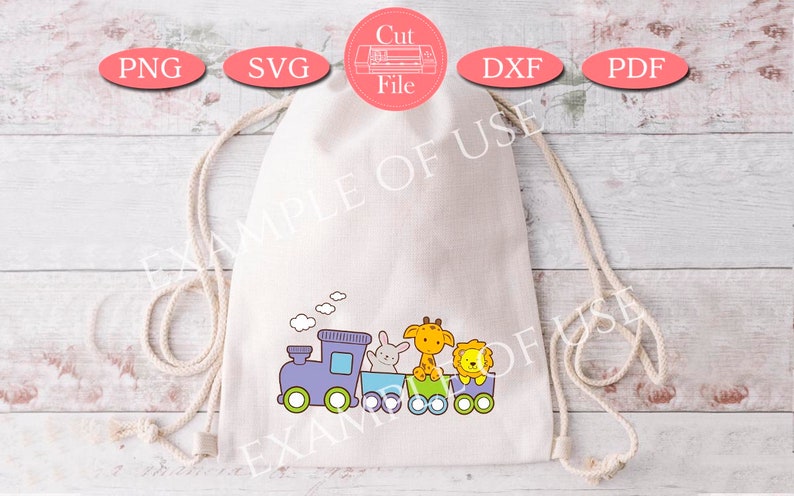 Train With Animals Cut and Print File SVG DXF PNG Pdf - Etsy
