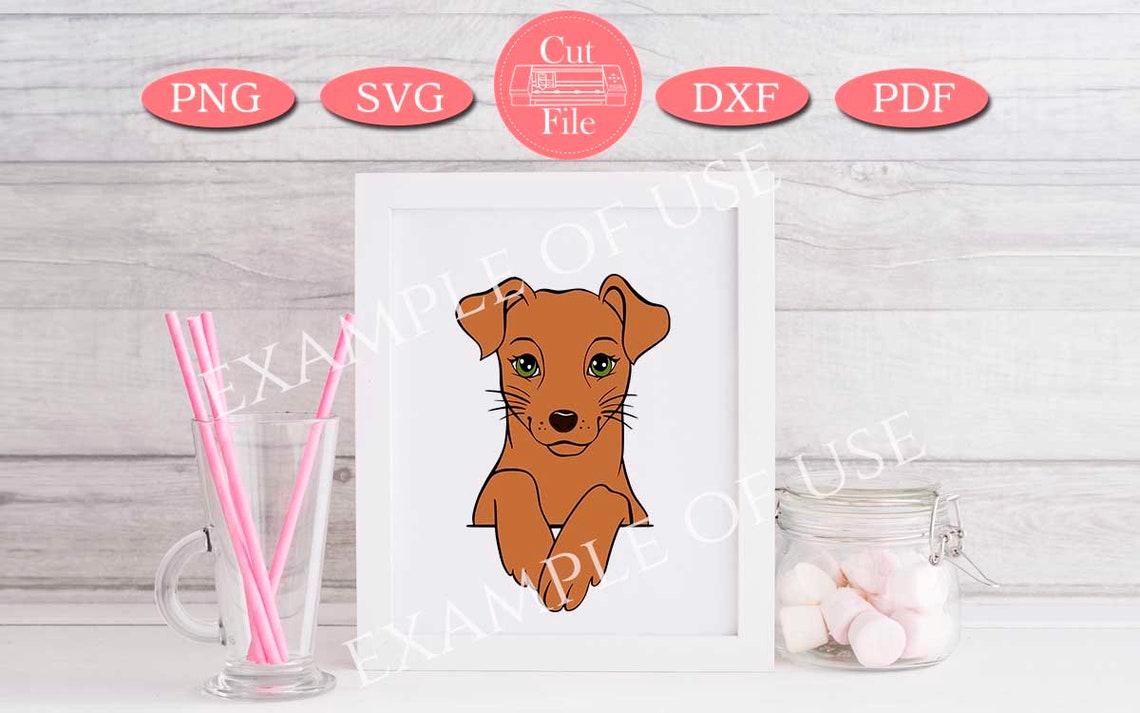 Dog Face Cut File SVG DXF PNG | Etsy