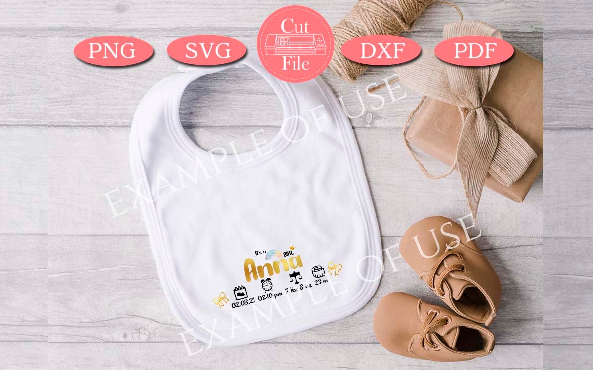 Birth Stats Baby SVG Baby Shower SVG Birth Announcement - Etsy